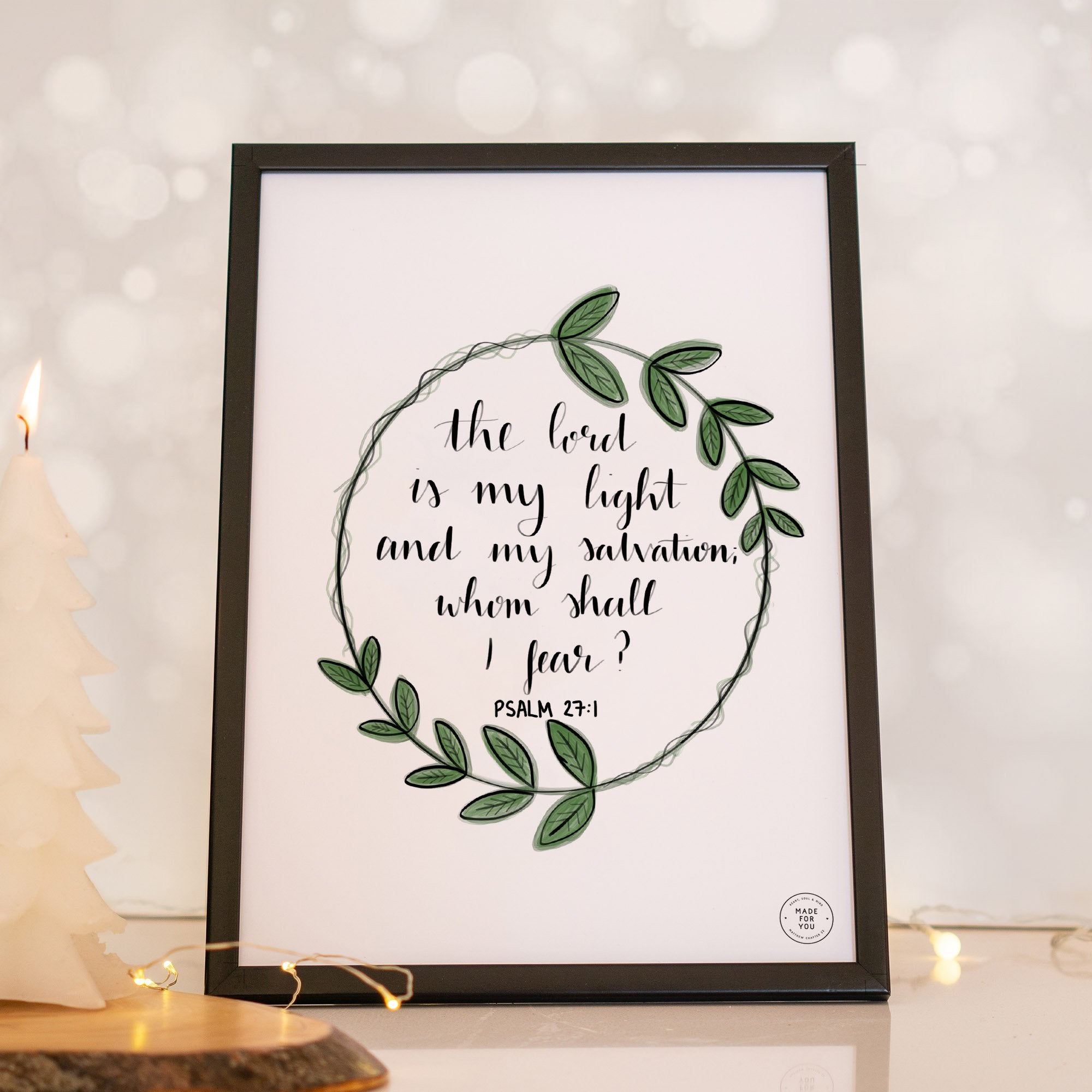 The Lord Is My Light A4 Poster – loufellingham
